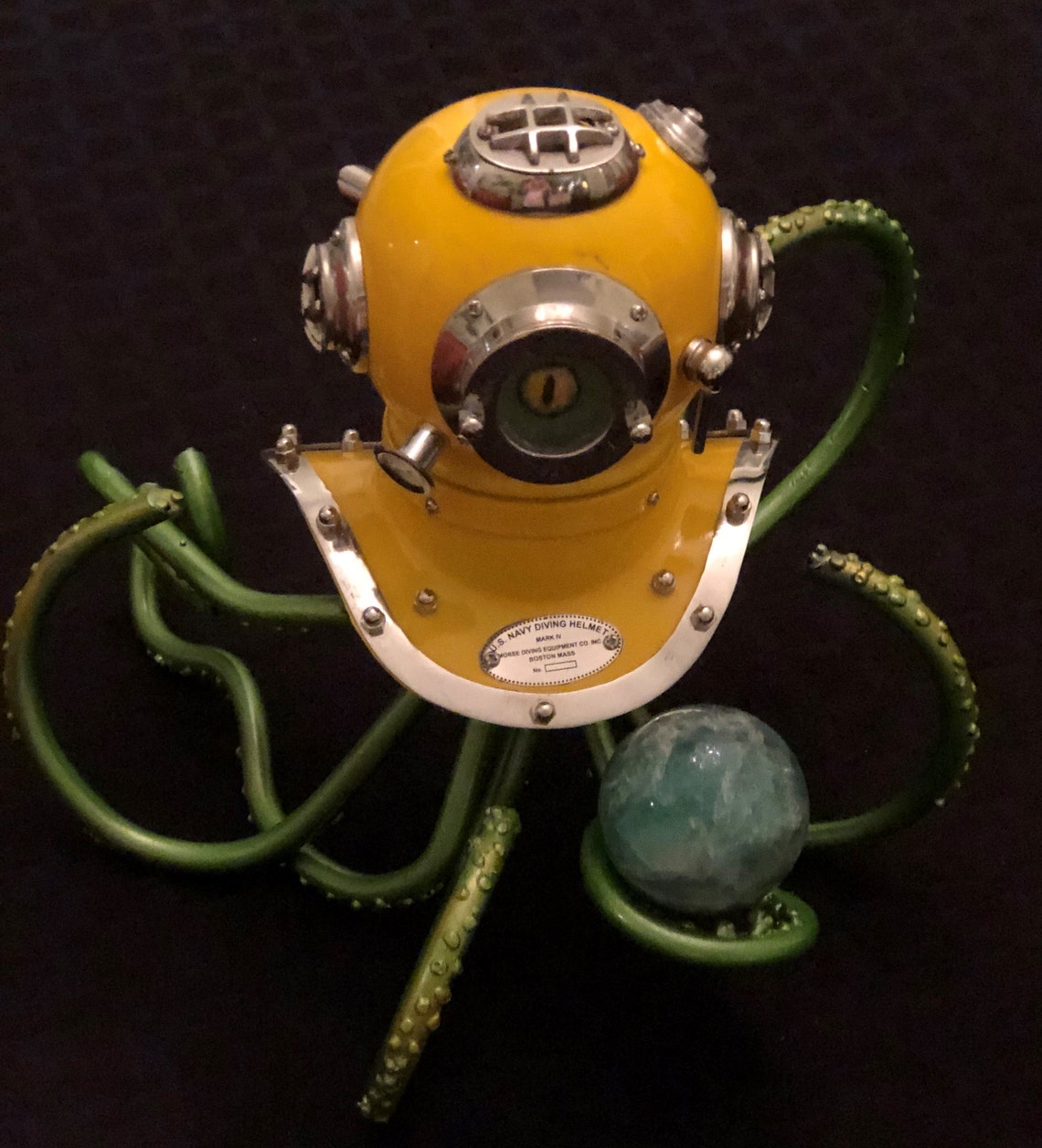 Octopus/ Diving Helmet/ Ocean Art/ Sea Monster/ Tranquil/ Unique ...
