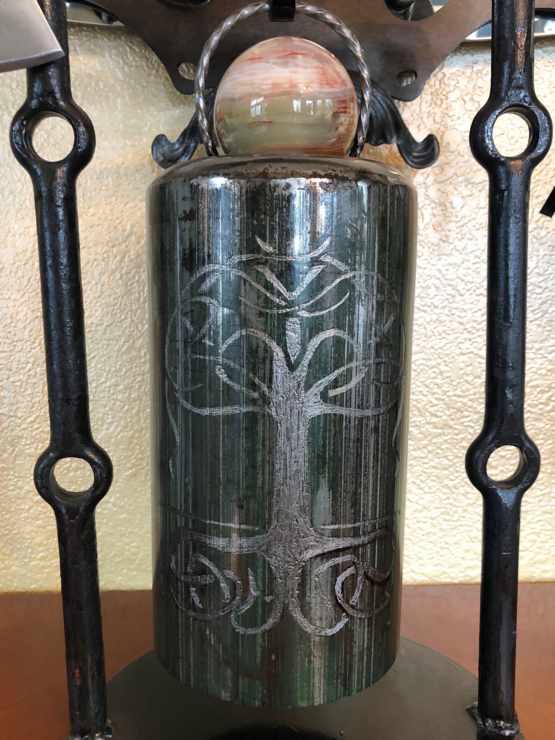 Steel & Glass CO2 Tank Bell Dinner Chime/unique Art/ Repurposed ...