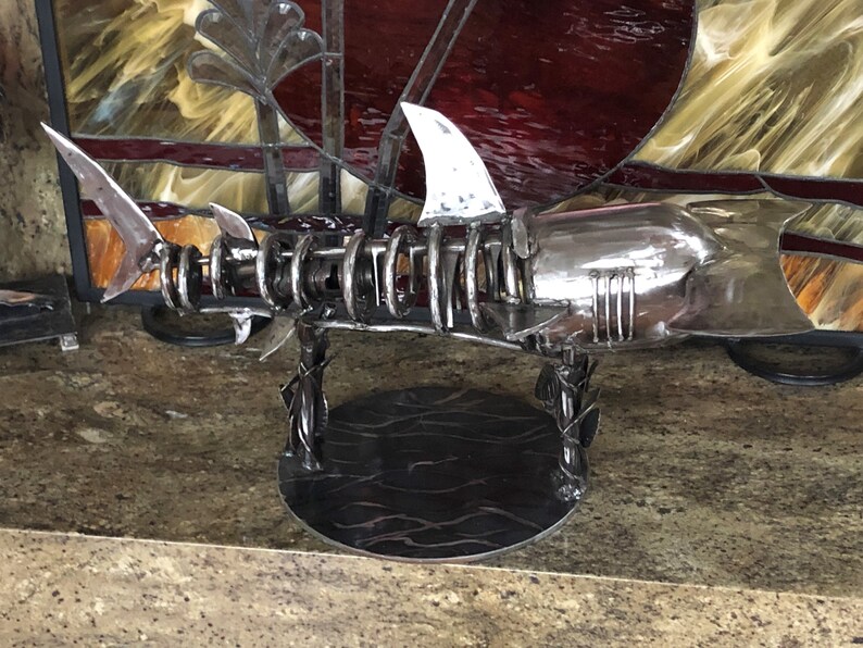 Upcycled Axes // Tool Metal Art // Ocean // Nautical // Hammerhead ...