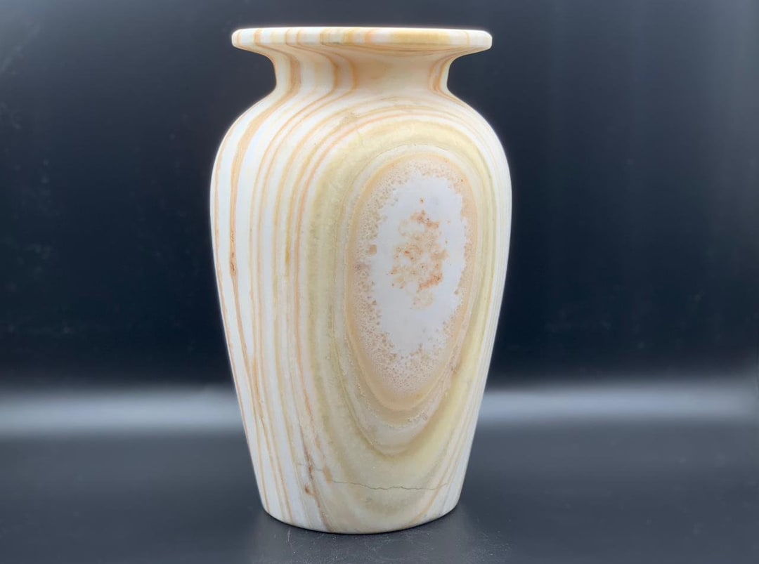 Handmade Alabaster Vase One Piece of Stone - Etsy