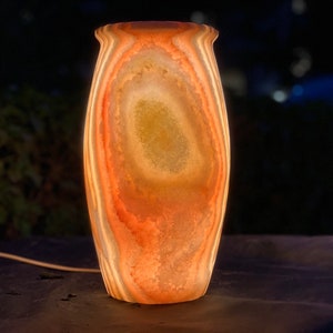 Alabaster Lamp Incredibly Unique Table Lamp Stone Lamp Stone Light ...