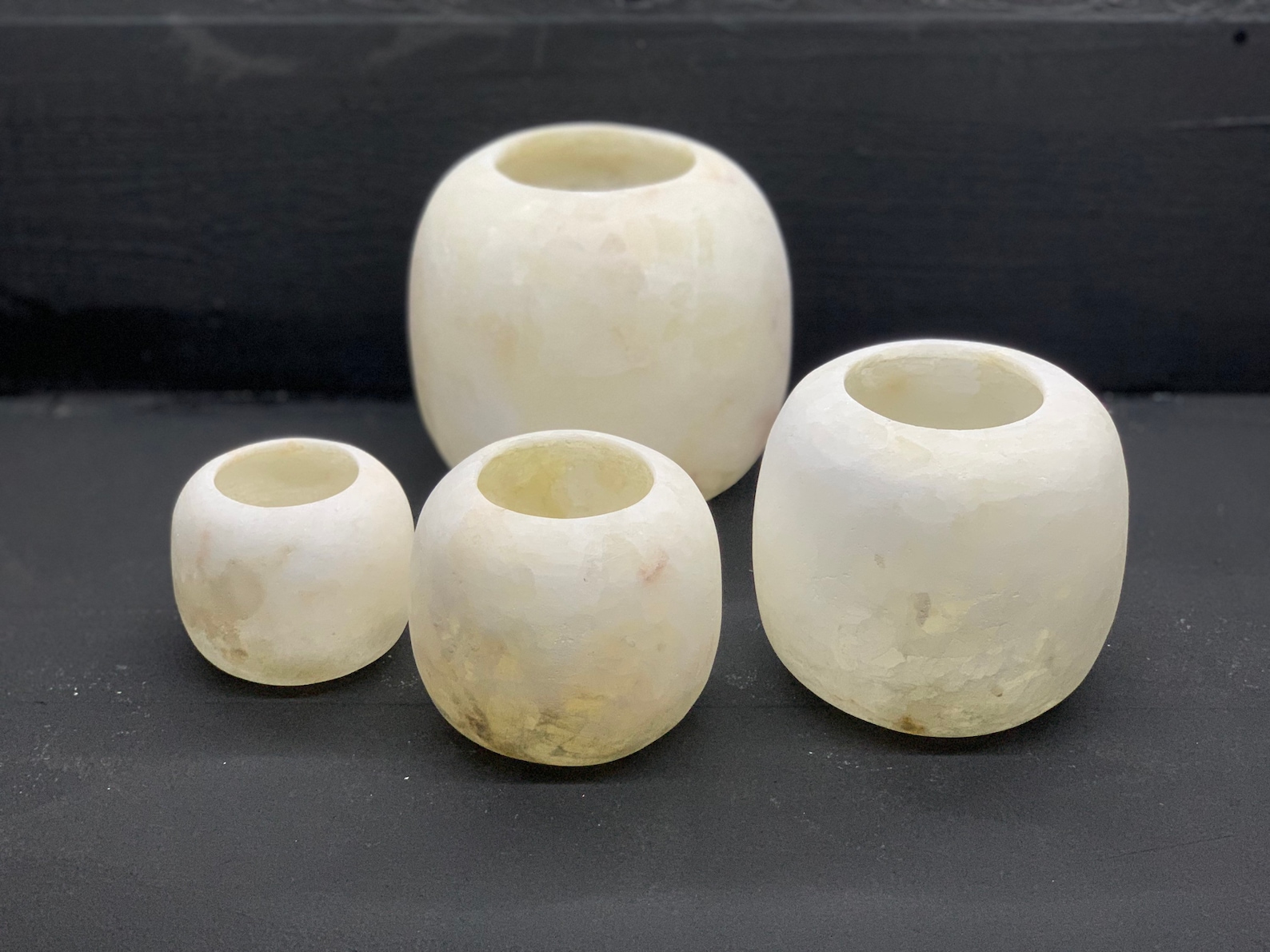 Egyptian Alabaster Candle Holder White Alabaster Round - Etsy
