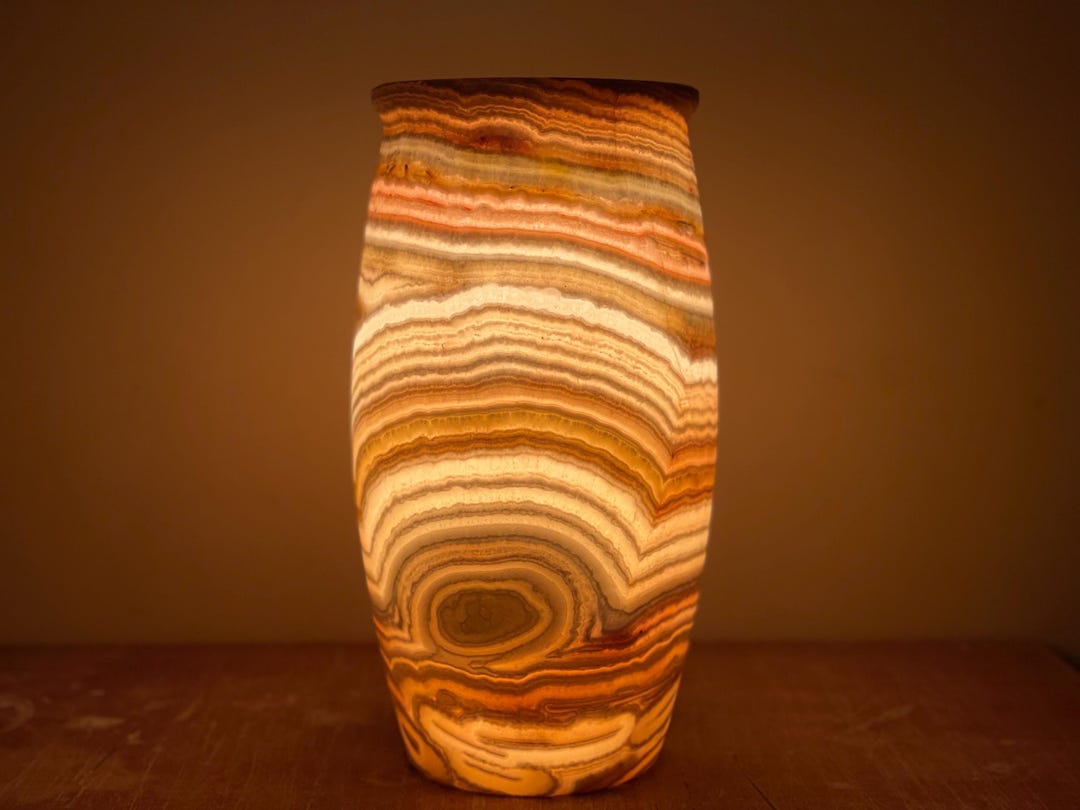 Alabaster Lamp - Incredibly Unique - Table Lamp - Stone Lamp - Stone ...