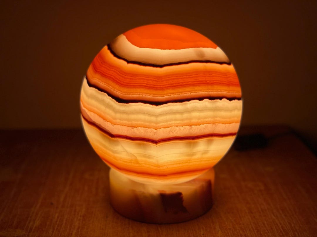 Sphere Shape Lamp - Globe Shape - Round Shape - Egyptian Alabaster ...