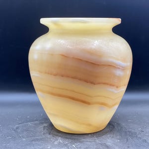Handmade Alabaster Vase - One Piece of Stone - Etsy