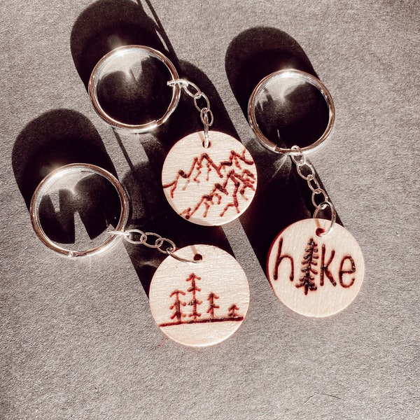 Wood Burned Keychain - Etsy