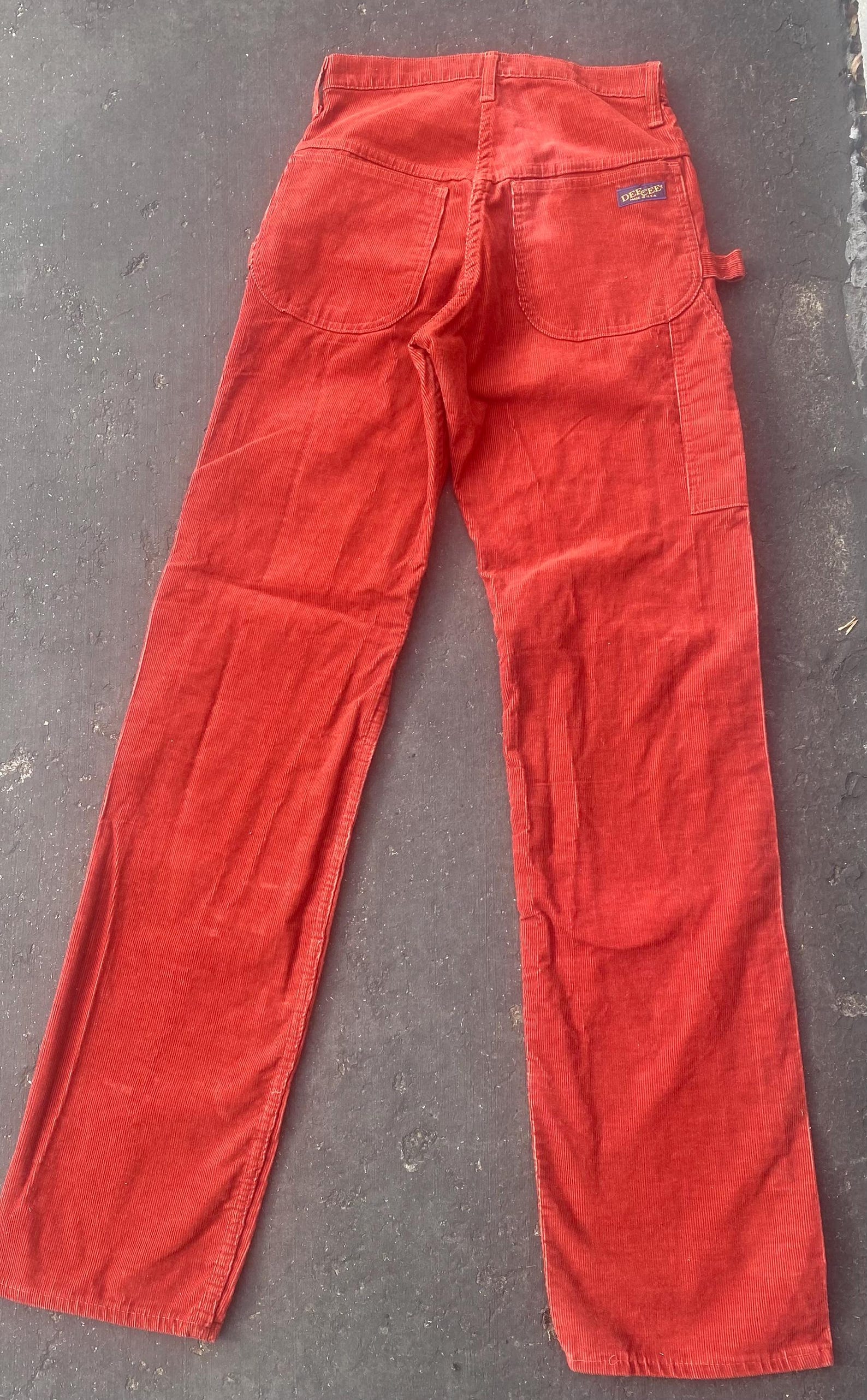 DEECEE 1970’s Corduroy Carpenter Vintage Pants Size 27 - Etsy