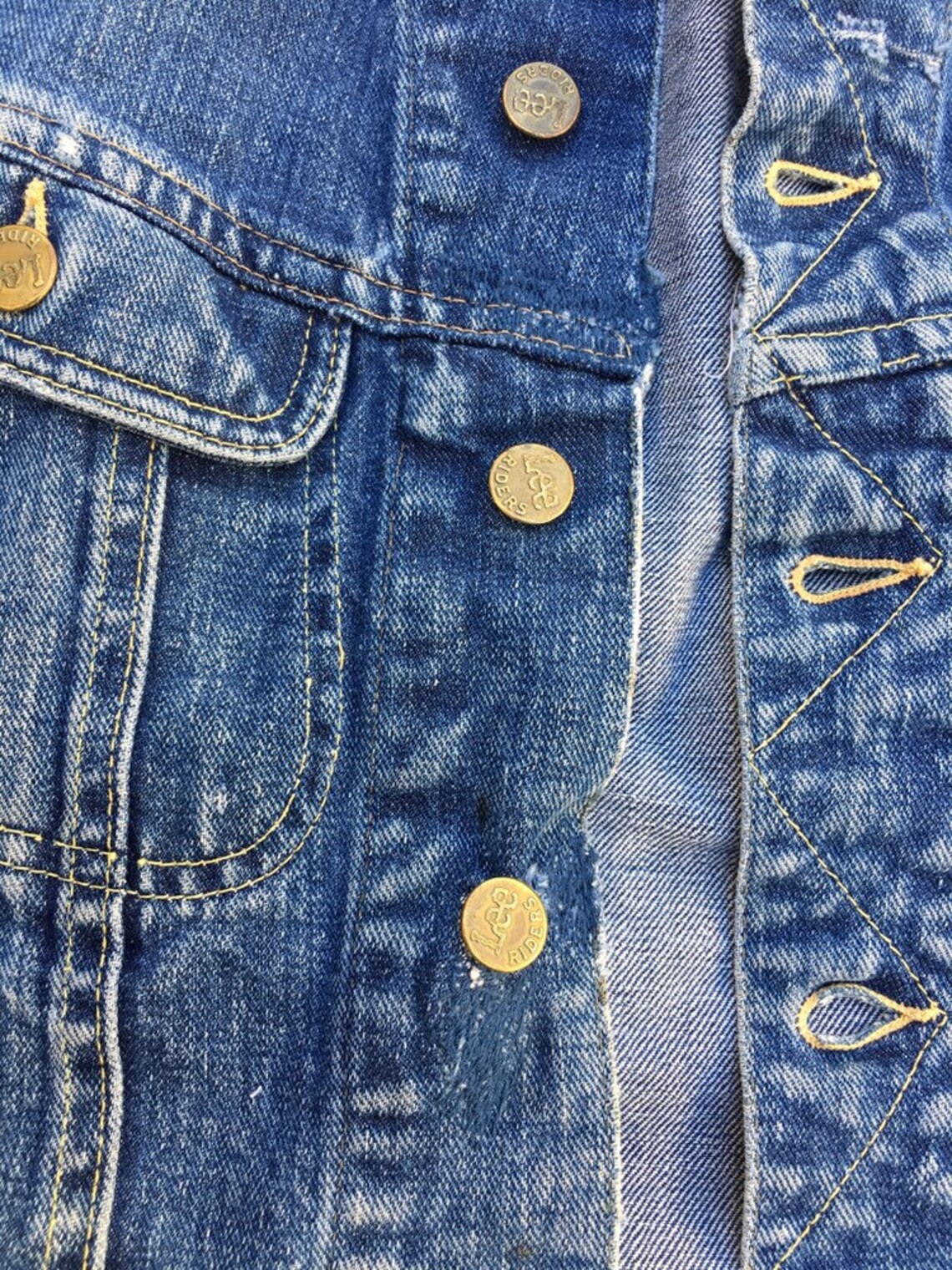 Lee Sanforized 101-J 1950's Unión Made Indigo Denim Vintage Jacket Size ...