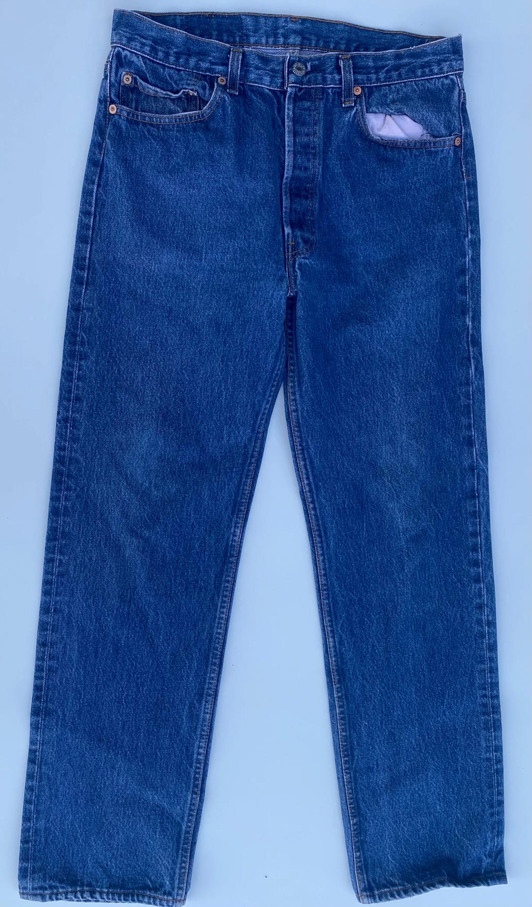 Levi's 501 Button Fly 1980"s US Made Vintage Jeans Size 35 - Etsy