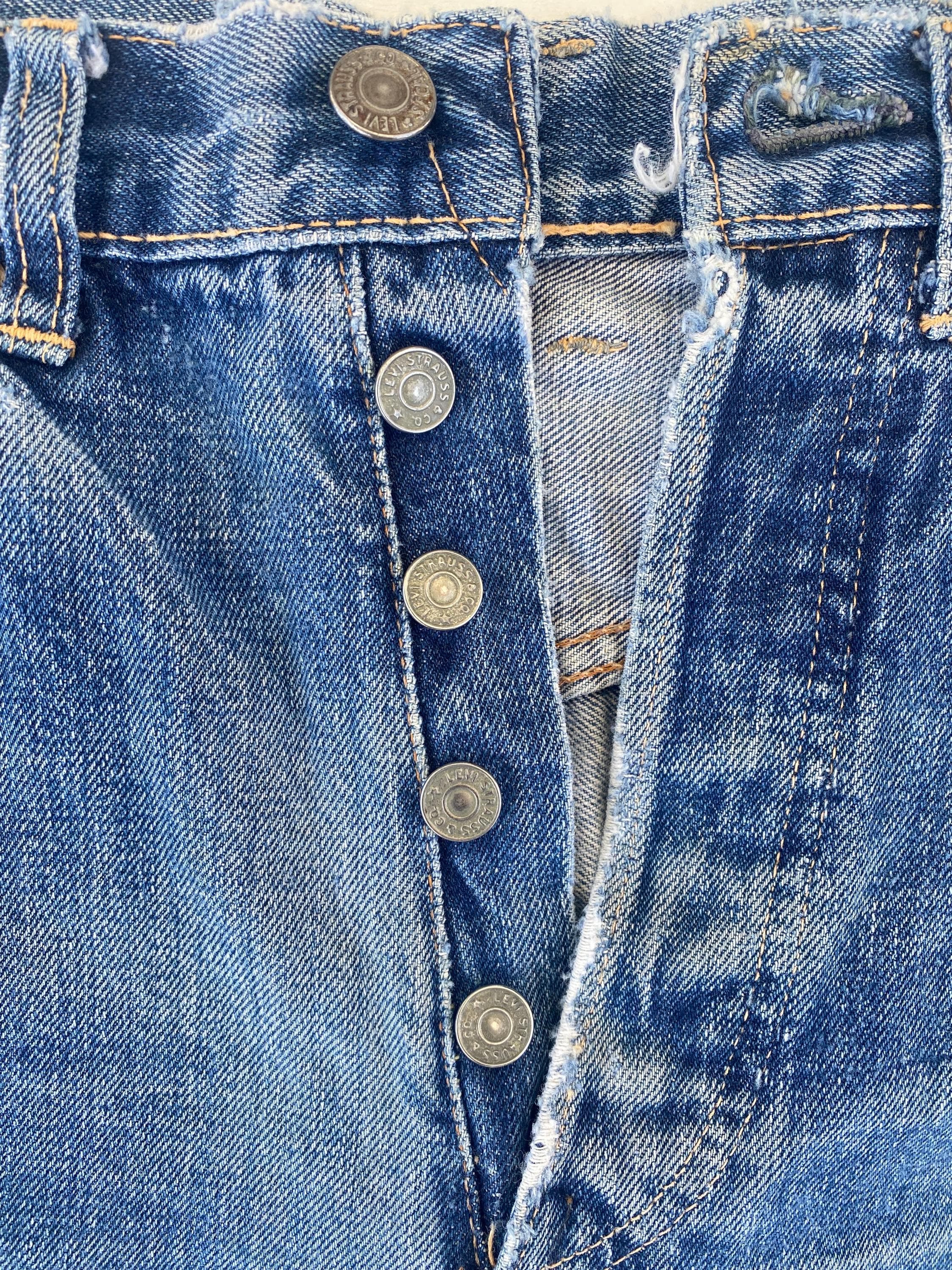Levi's 1940's Big E' Copper Rivets XX 501 Vintage Cut Off - Etsy