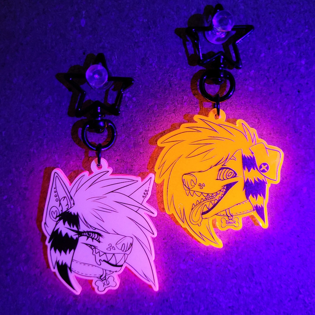 Furry Scene Dogs Acrylic Keychains Pair - Etsy