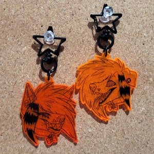 Furry Scene Dogs Acrylic Keychains Pair - Etsy