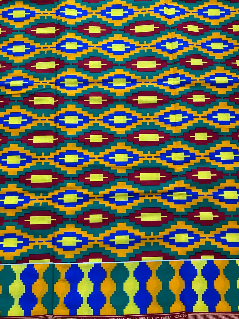 African Print Kente Fabric by the Yard - Etsy