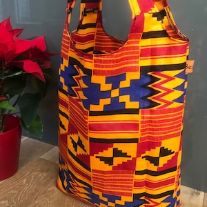 The Duwa Kente Foldaway Shopper Bag - Etsy UK