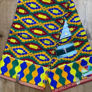 African Print Kente Fabric by the Yard - Etsy