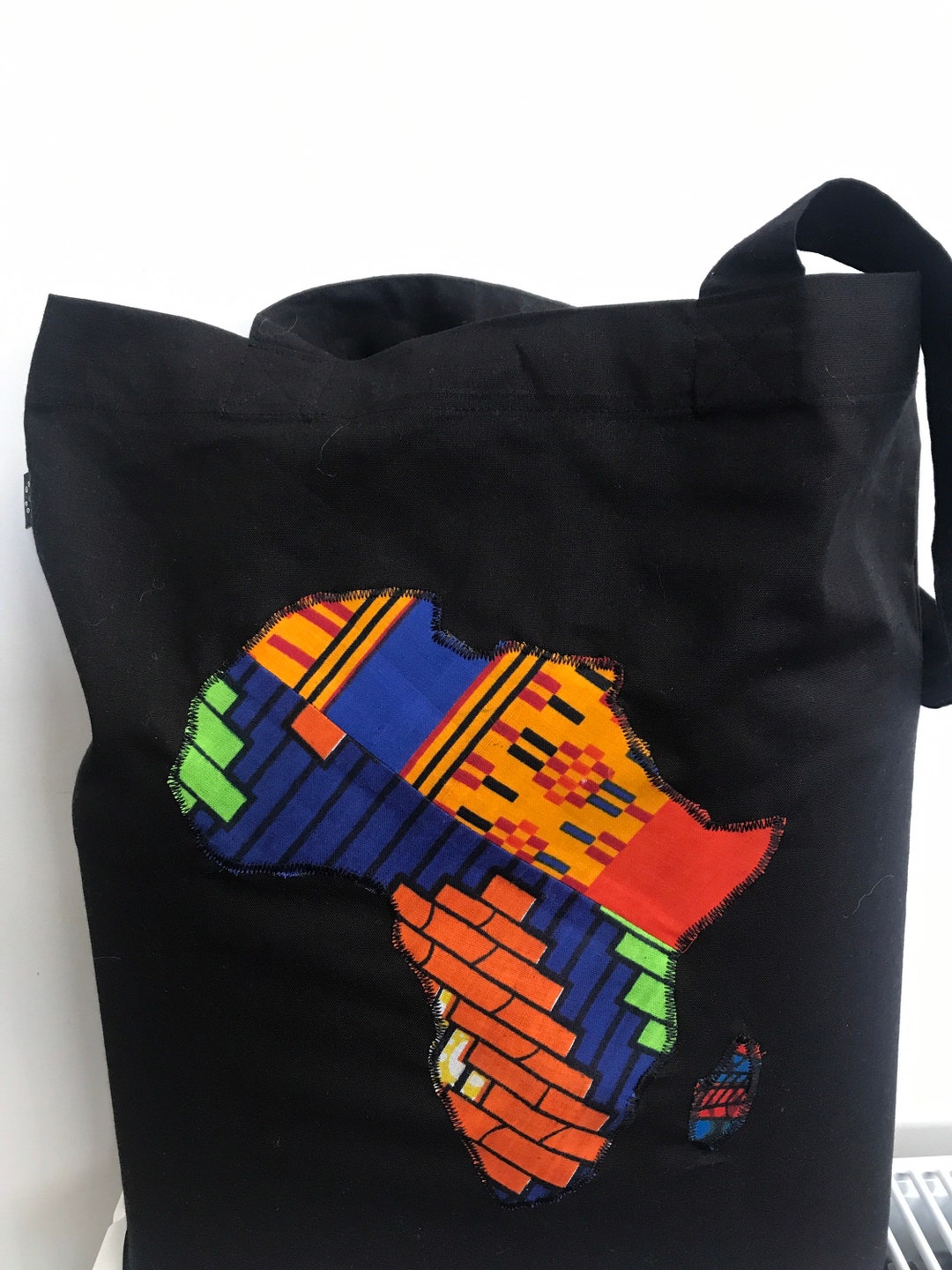 The Kameza Bag - Africa Map Tote Black - Etsy