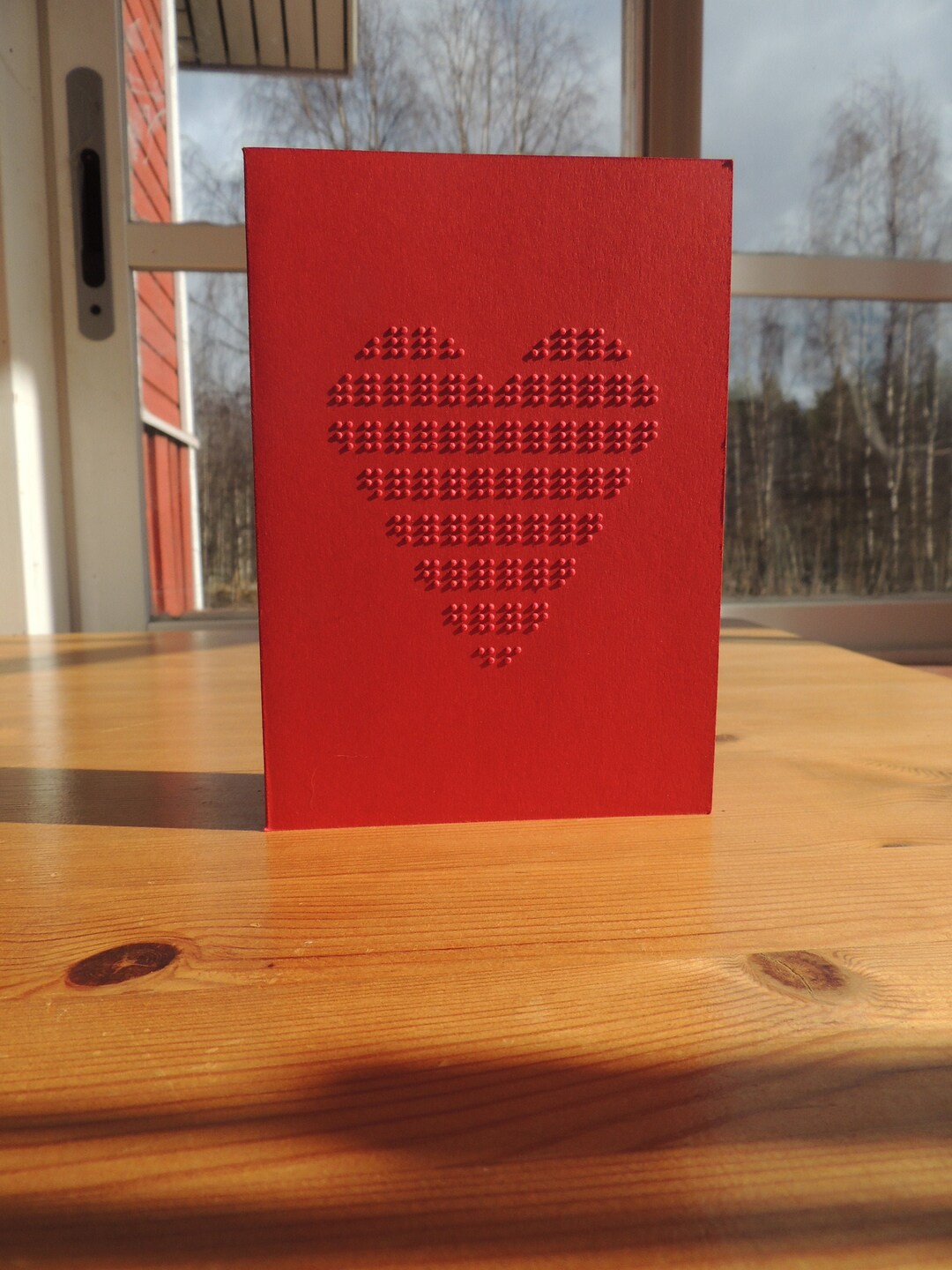 Braille Greeting Card – Heart Design | Tactile Card for Blind ...