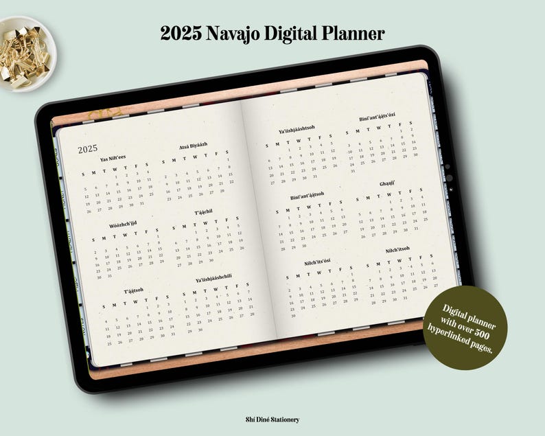 2025 Navajo Digital Planner Sunday Start - Etsy