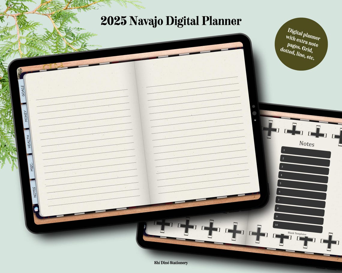 2025 Navajo Digital Planner Sunday Start - Etsy