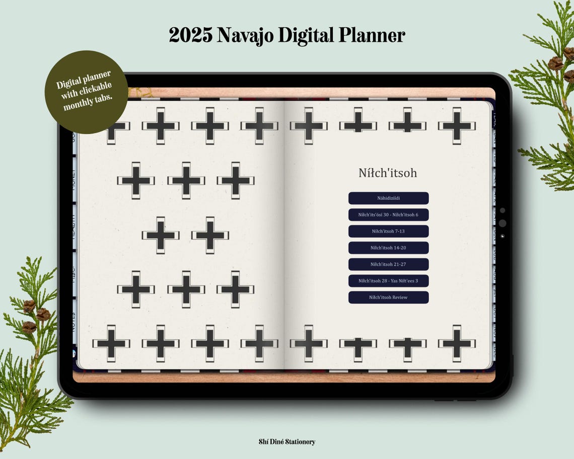 2025 Navajo Digital Planner Sunday Start - Etsy