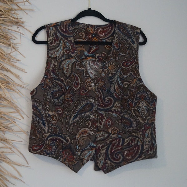 Paisley Vest - Etsy