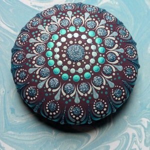Mandala Stone Made of Ceramic Hand-painted / Paperweight / Meditation ...
