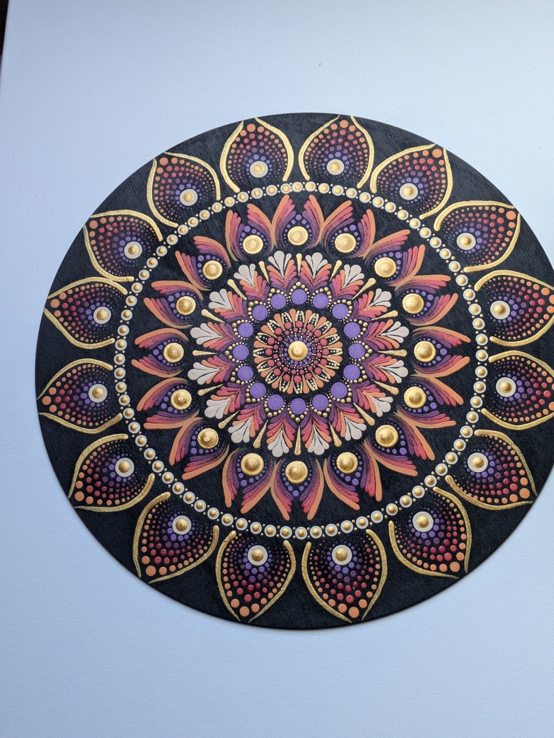 Mandala Art on Wooden Canvas Hand Painted Mandala Wall Art Handmade ...