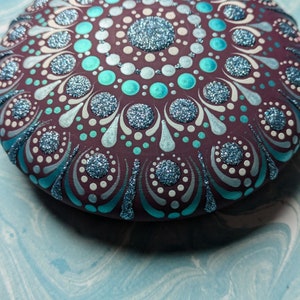 Mandala Stone Made of Ceramic Hand-painted / Paperweight / Meditation ...