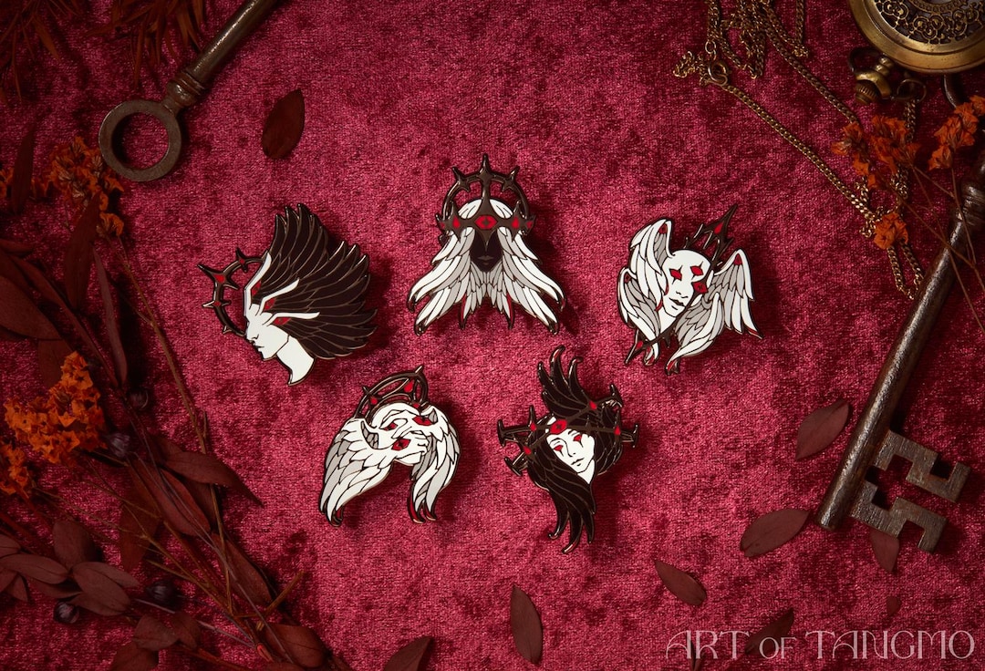 The Fallen: Angelic Visions V2 Pin Set | Biblically Accurate Angel Pin ...