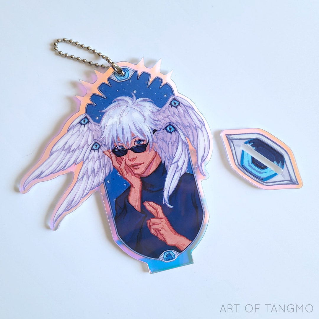 Biblically Accurate Gojo Keychain Gojo Satoru Standee Holographic Anime ...