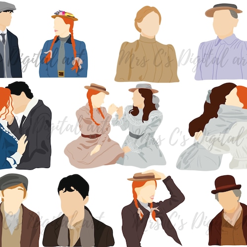 Anne With an E Clipart Anne of Green Gables Clipart - Etsy