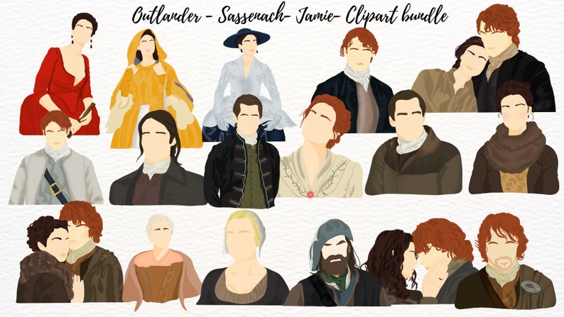 Outlander Clipart Bundle Set. - Etsy