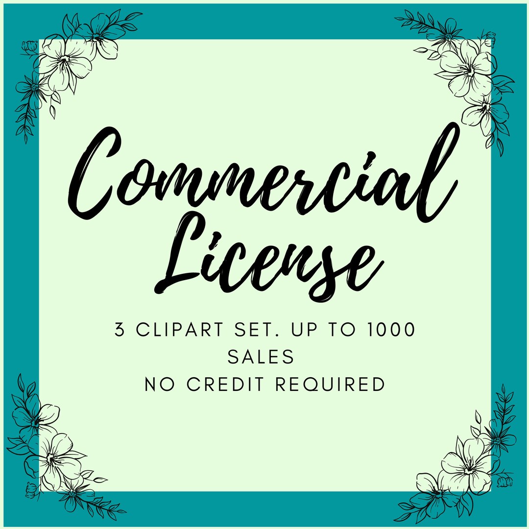 3 Clipart Set Commercial License. No Credit Required. - Etsy