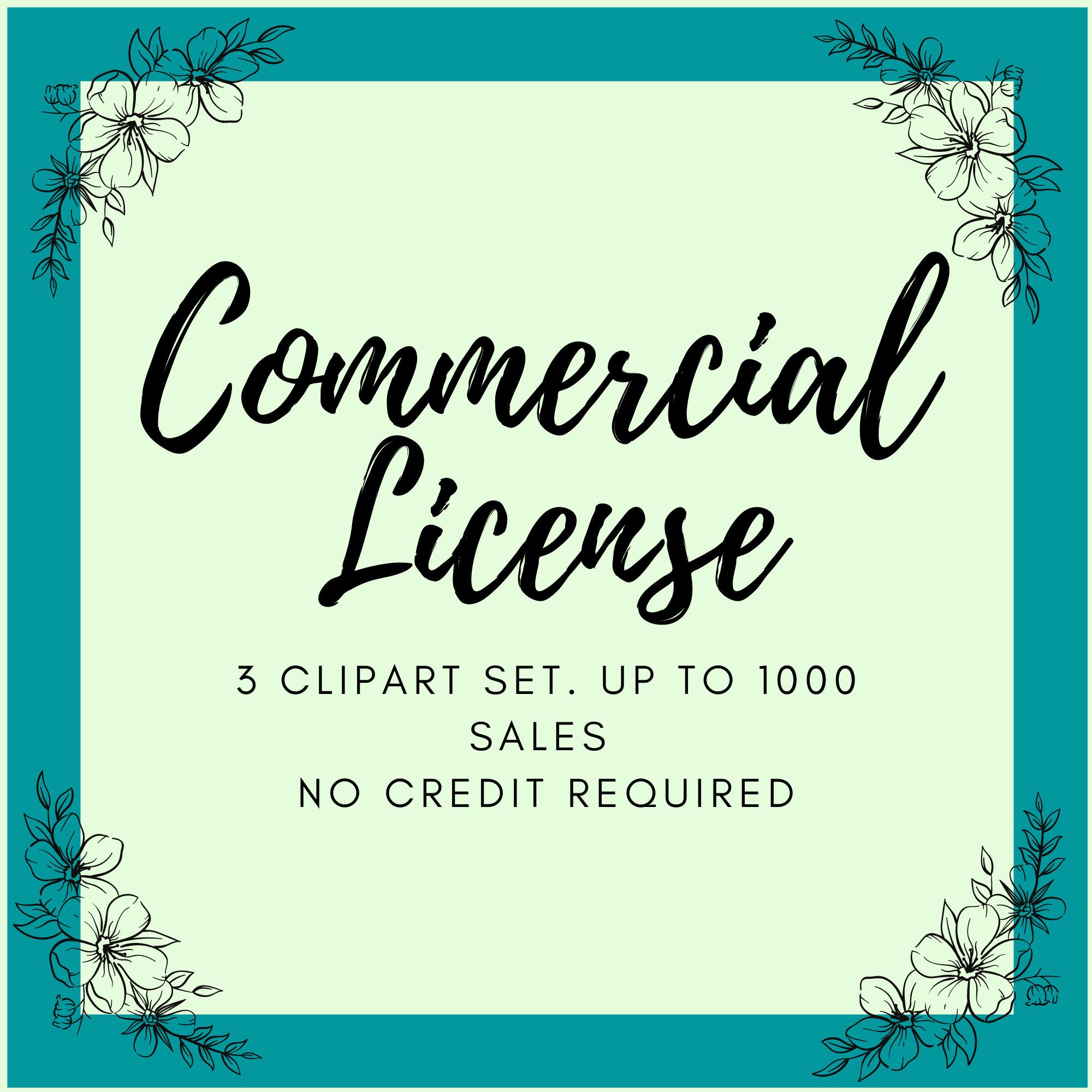 3 Clipart Set Commercial License. No Credit Required. - Etsy