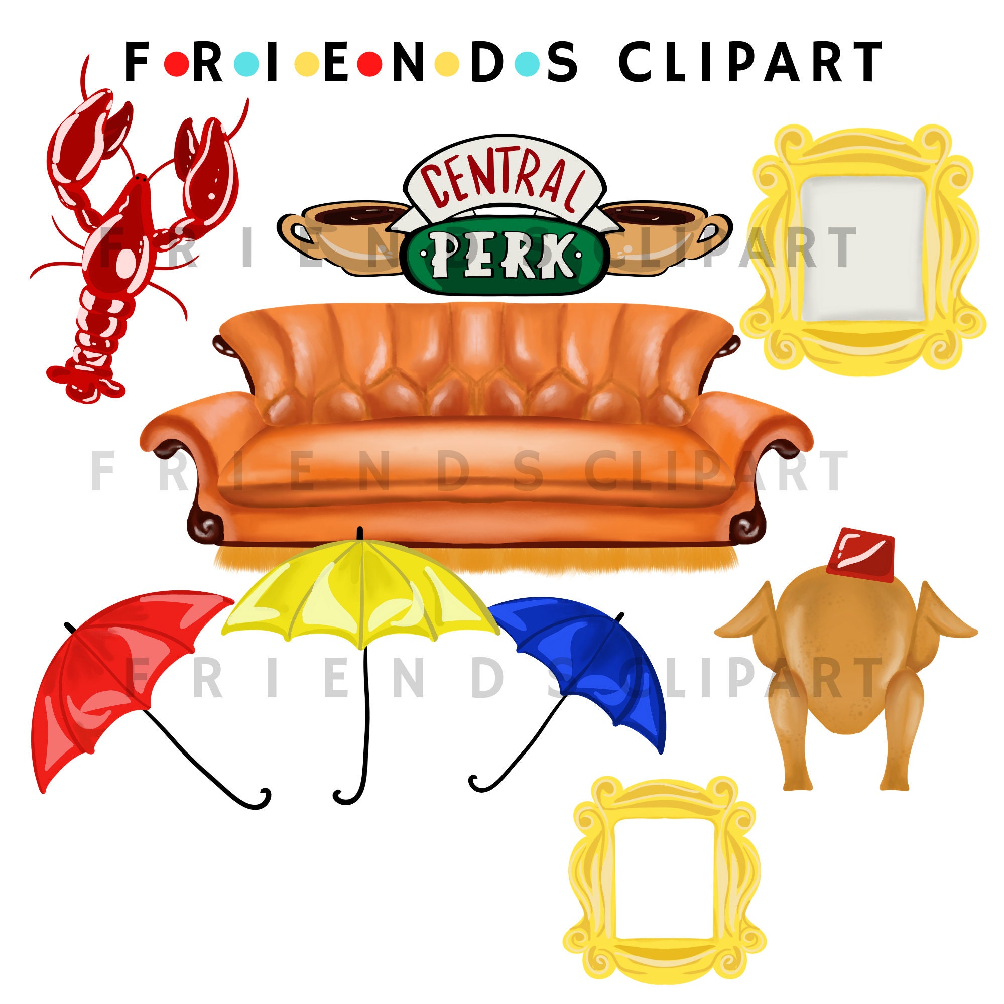 Friends-themed Clipart, Clipart of Friends, Friends TV Show Clipart ...