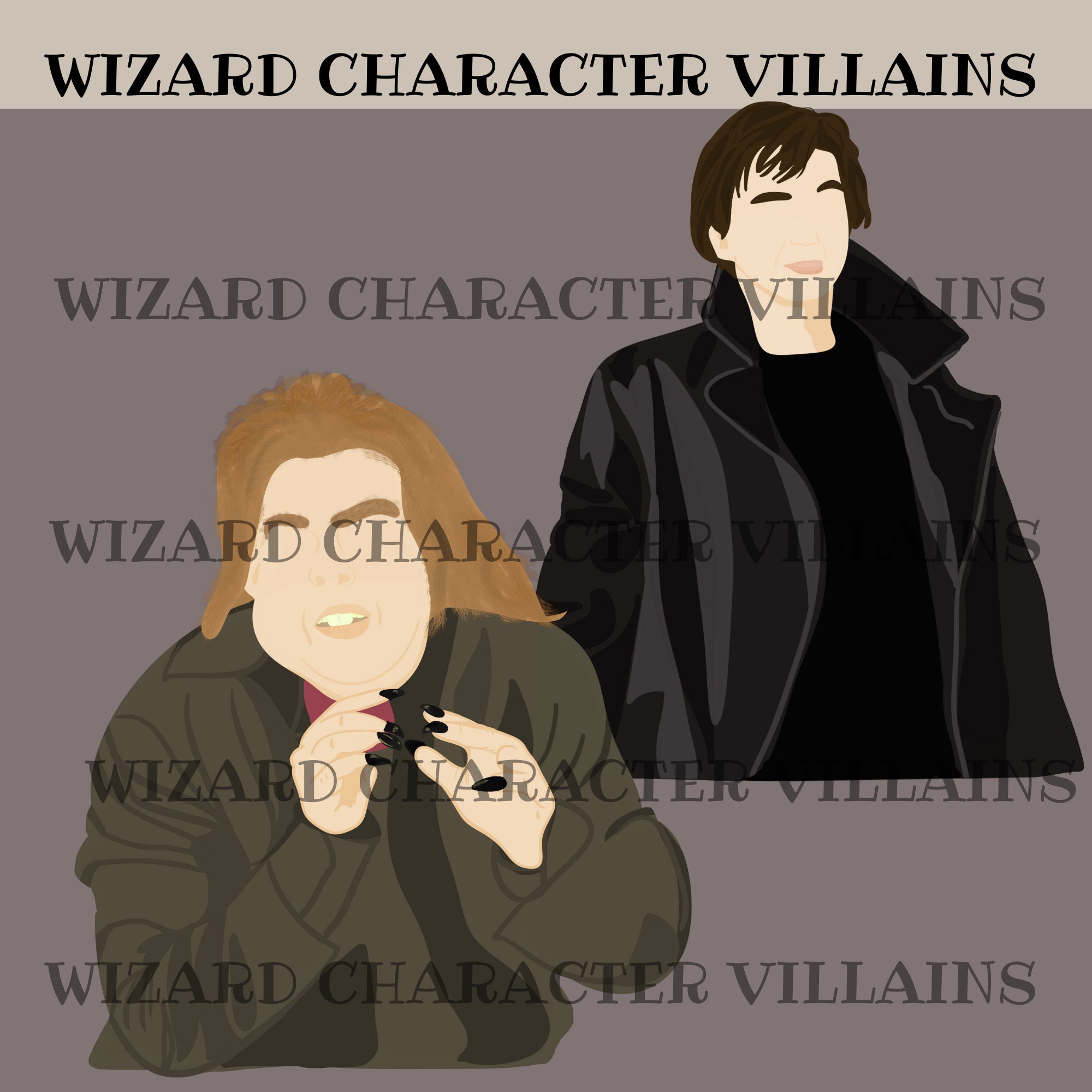 Wizard Villains Character Clipart Set. Villains PNG Download - Etsy