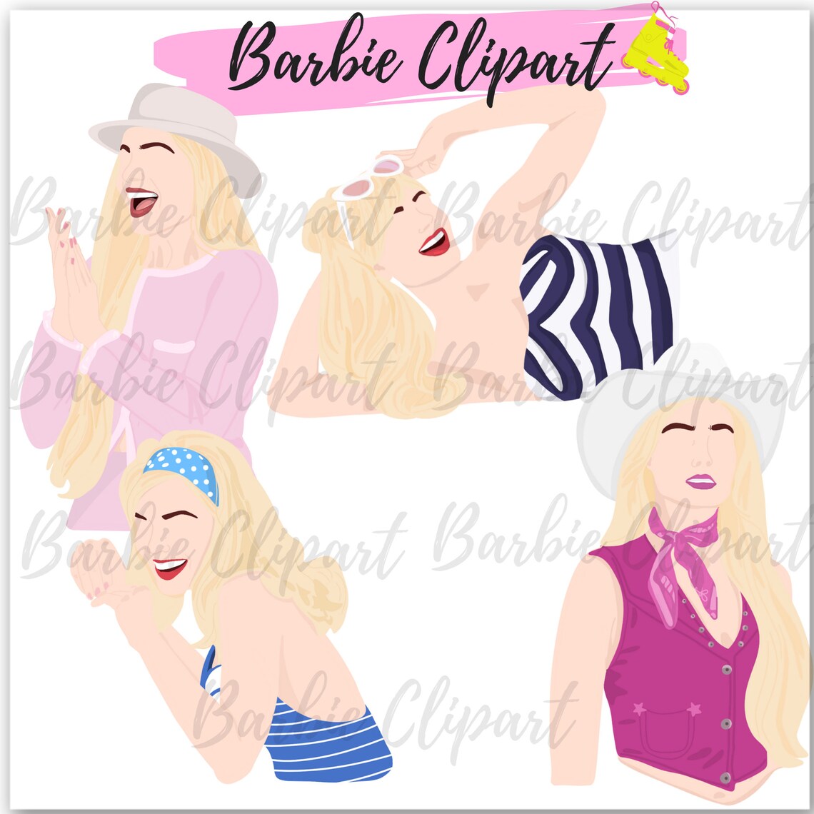 Barbi Clipart, Cute Pink Movie Doll Clipart, Bari PNG 2024 Movie ...