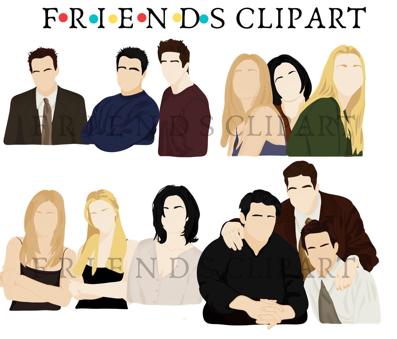 Friends Clipart. Friends the Series Clipart - Etsy