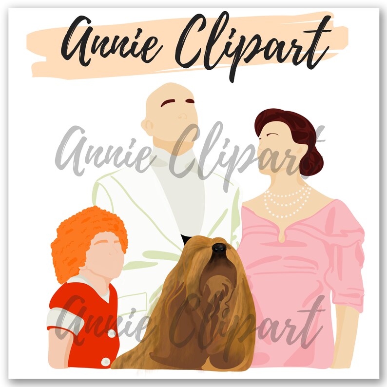 Annie Clipart. PNG Set of Annie 1982. Digital Download. - Etsy