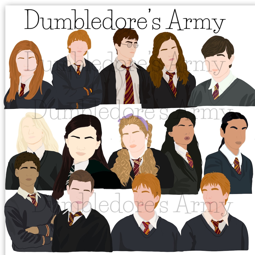 Dumbledore’s Army Clip Art Set. Wizard Set, Wizard Students, Halloween ...