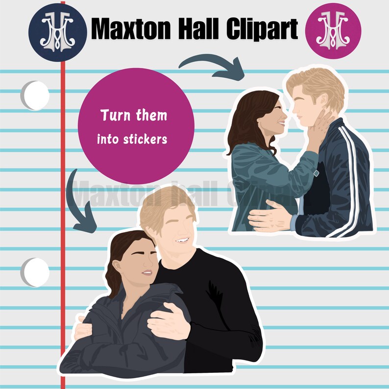 Maxton Hall Clipart: Ruby & James Illustrations (instant Download ...
