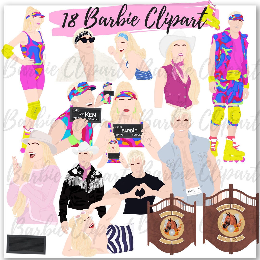 Barbi Clipart, Cute Pink Movie Doll Clipart, Bari PNG 2024 Movie ...