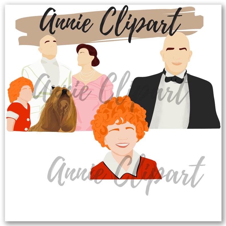 Annie Clipart. PNG Set of Annie 1982. Digital Download. - Etsy