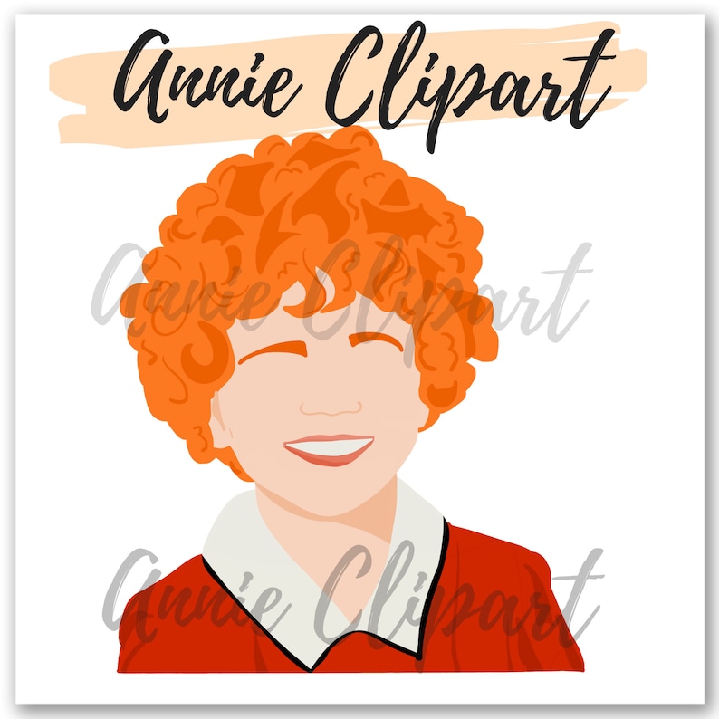 Annie Clipart. PNG Set of Annie 1982. Digital Download. - Etsy