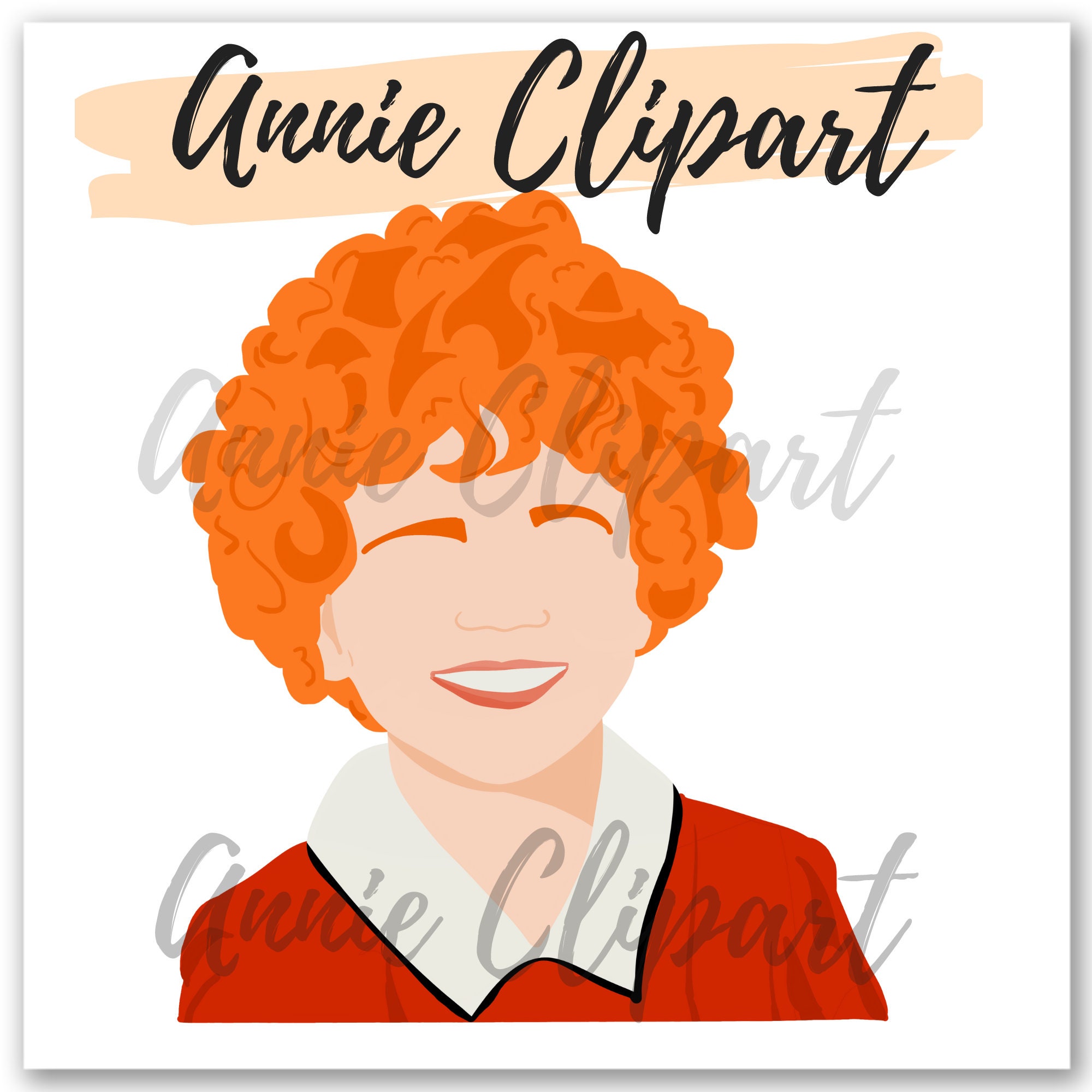 Annie Clipart. PNG Set of Annie 1982. Digital Download. - Etsy