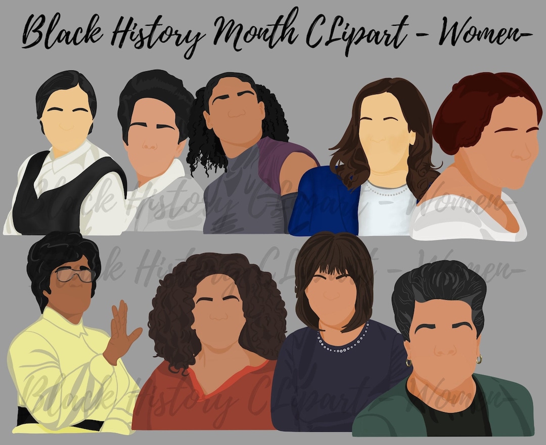 Black History Month Clipart, Inspirational Women Clipart - Etsy