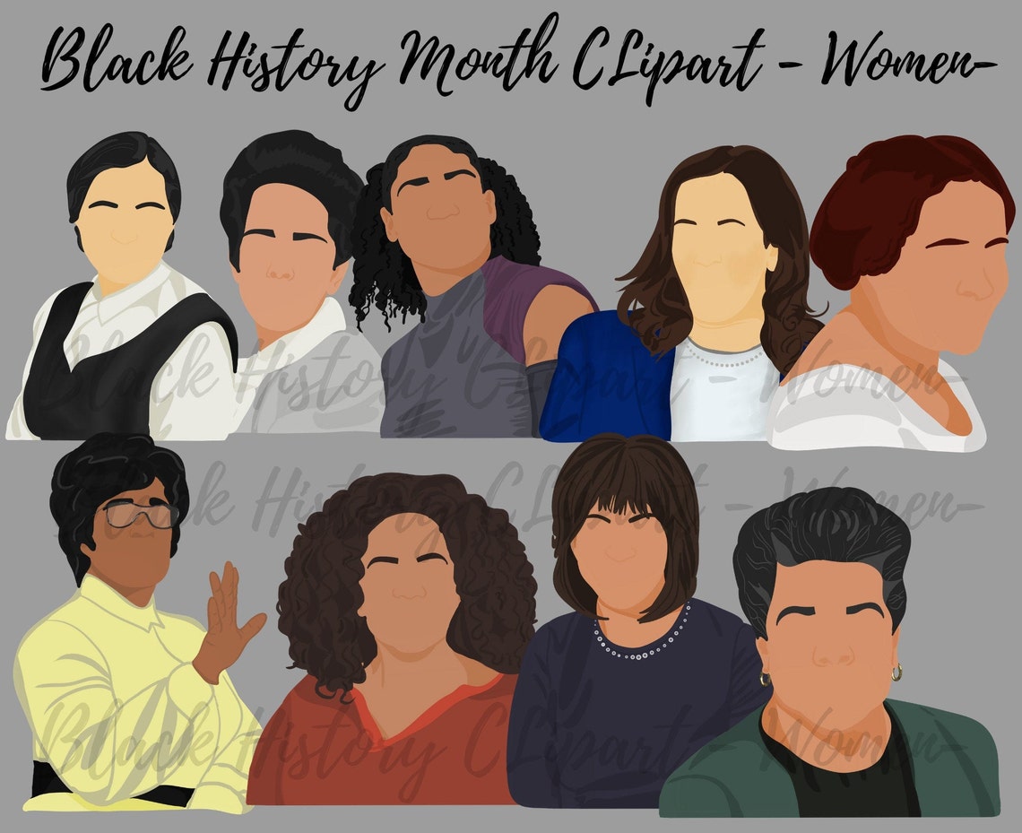 Black History Month Clipart, Inspirational Women Clipart - Etsy