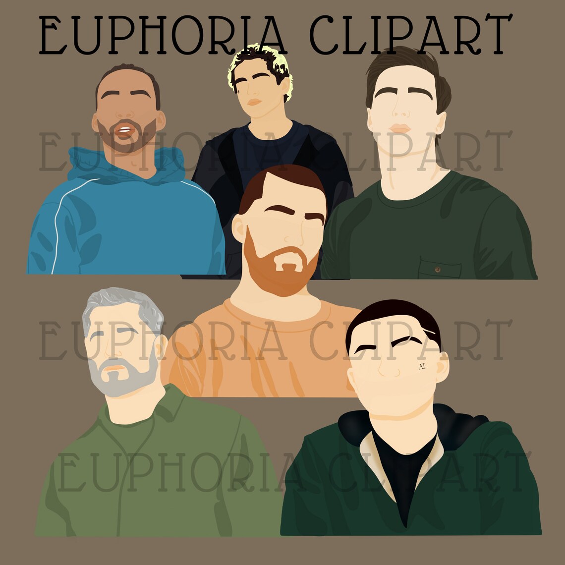 Euphoria Clipart Set. PNG Download Euphoria - Etsy