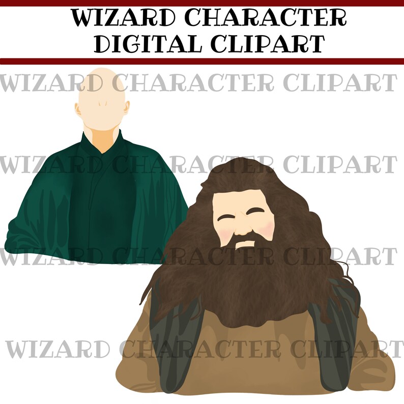 Wizard Character Clipart Download. Professors and Students - Etsy