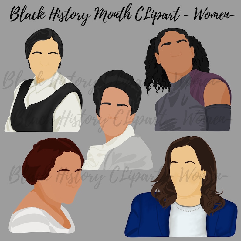Black History Month Clipart, Inspirational Women Clipart - Etsy